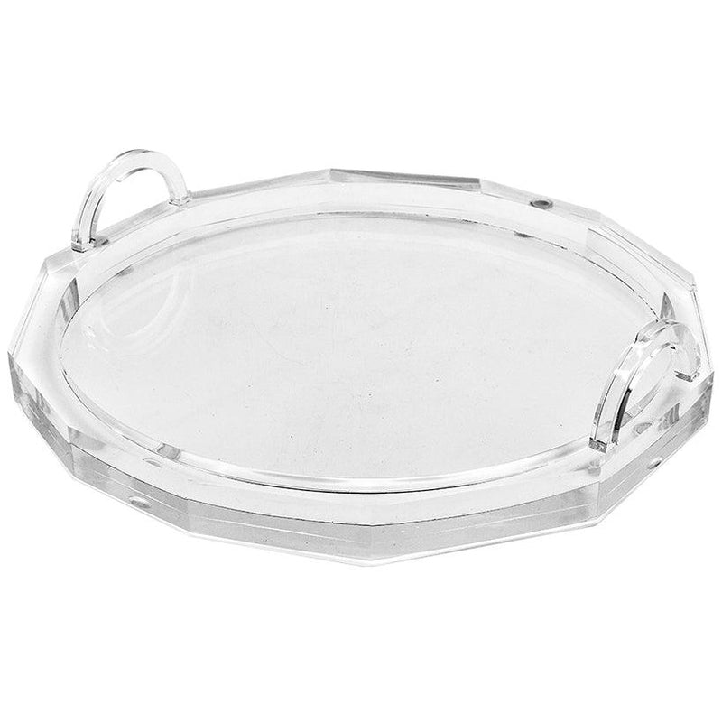 ACRYLIC ROUND TRAY LARGE WITH ACRYLIC FINISH – Chora Mykonos