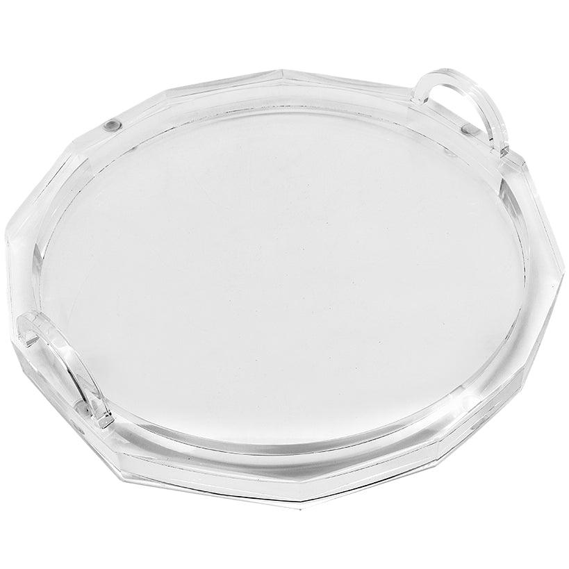ACRYLIC ROUND TRAY LARGE WITH ACRYLIC FINISH – Chora Mykonos