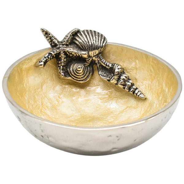 DINNERWARE BOWL STAR FISH STAINLESS STEEL & ENAMEL SILVER 17x17x8cm ...