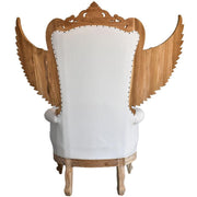 WING CHAIR SUAR WOOD NATURAL WITH WHITE WATER REPELLANT CUSHION – Chora ...