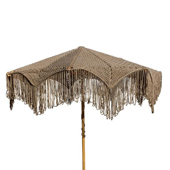 STAR UMBRELLA ROPE & WOOD NATURAL 260x260x240cm – Chora Mykonos